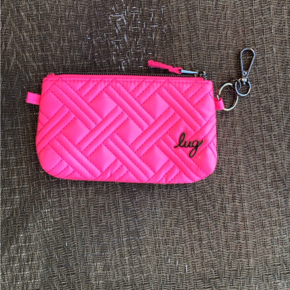 lug | Bags | Lug Hot Pink Quilted Metro Xl Id Pouch | Poshmark